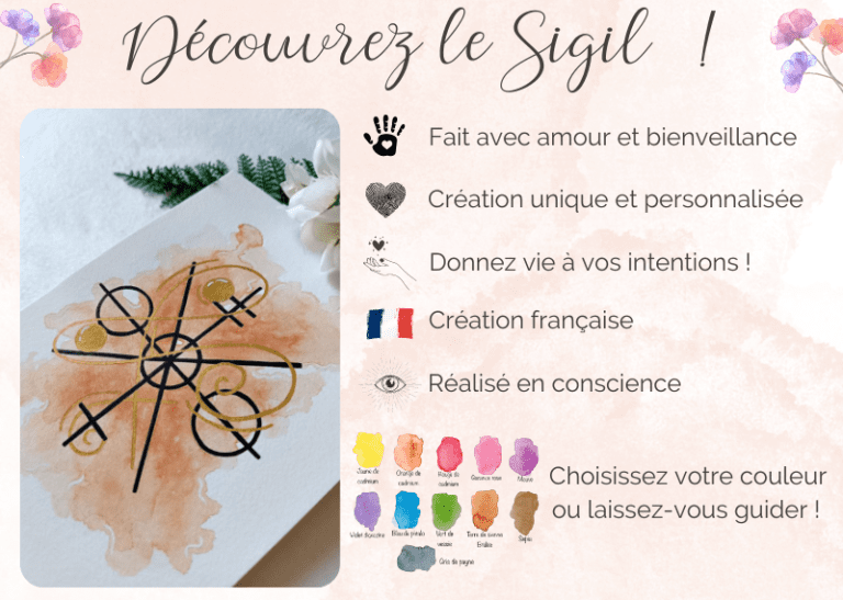 Sigil de protection ou de contemplation, peinture fait main format A5 ...